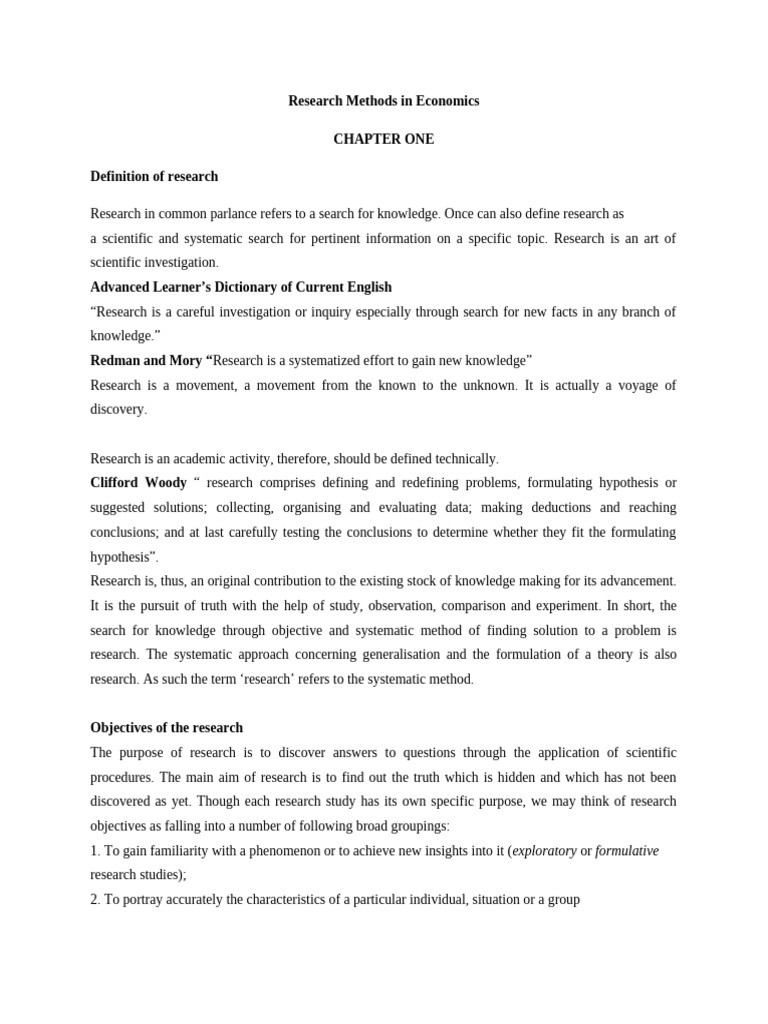 CH 1 - Research Methods in Economics | PDF | Methodology | Sampling ...