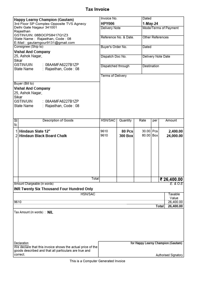 Tally Practice Notes Sales Invoice@001 | PDF | Economies | Government ...