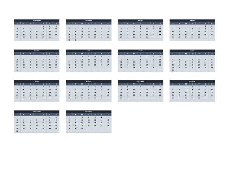 Calendario Chucko | PDF