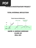 Physics Project On Total Internal Reflection | PDF | Refraction ...