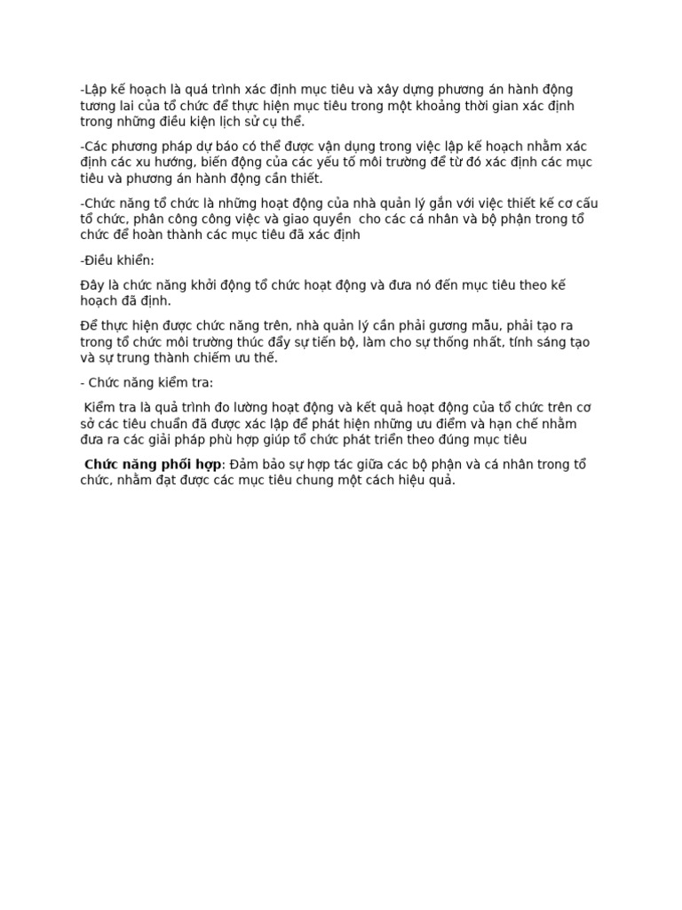 5 Chuc Nang Cua Quan Ly | PDF