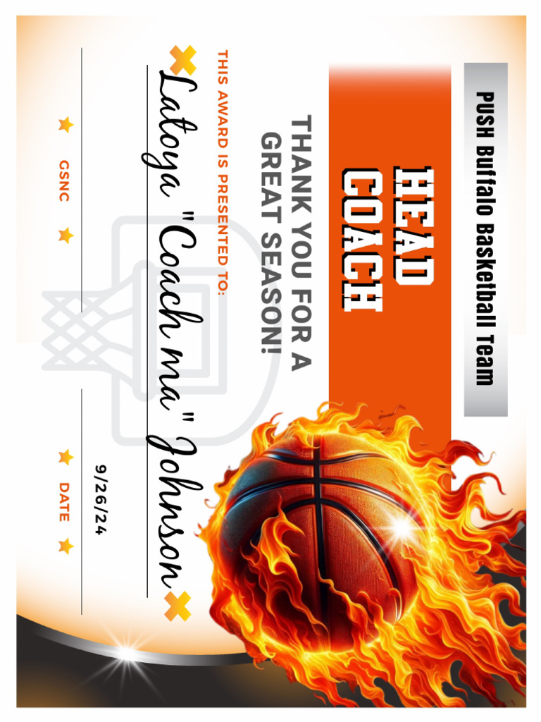 A Coach Award Template | PDF
