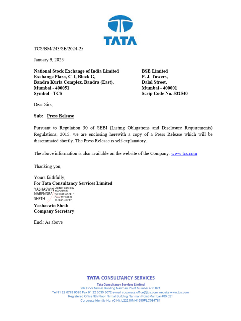 TCS Q3 2024-2025 | PDF | Expense | Balance Sheet