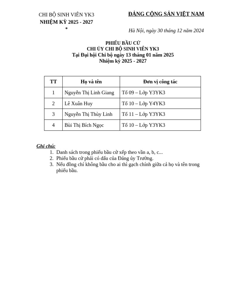 Mau-Phieu Bau YK3 Done | PDF