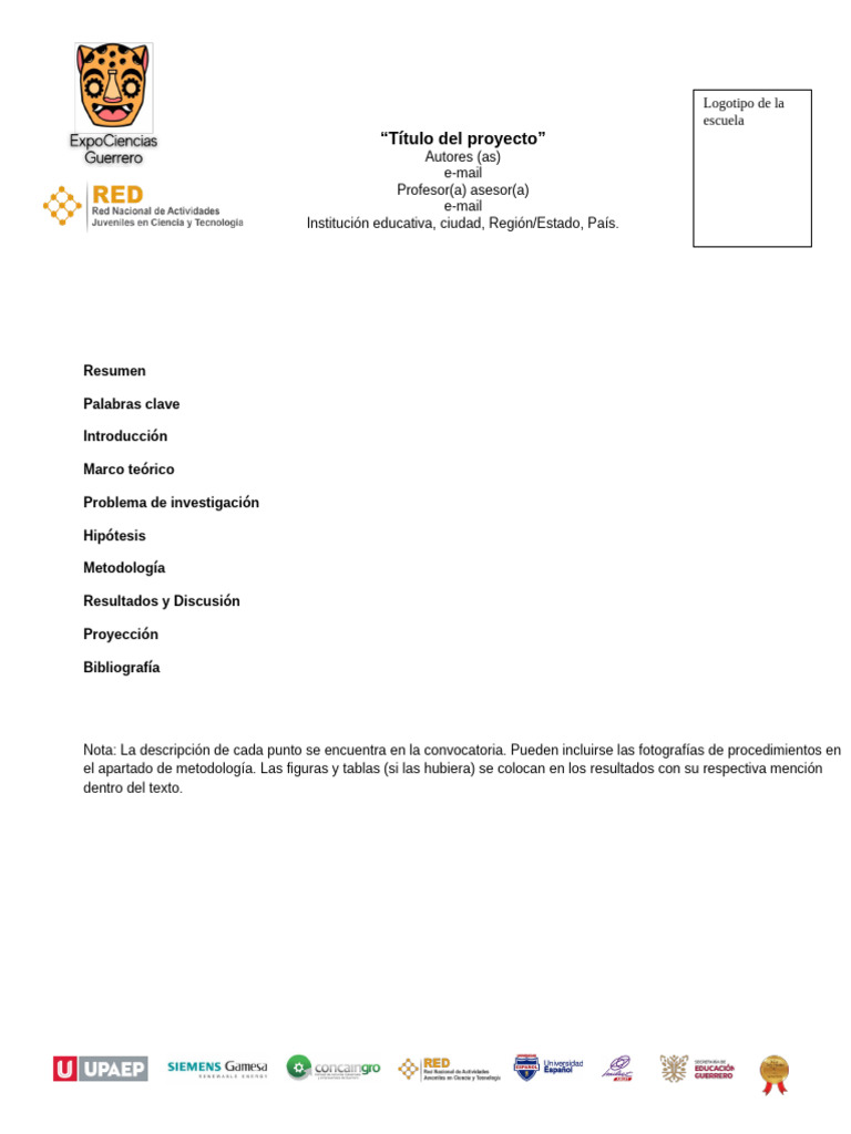 Plantilla Reporte Final | PDF