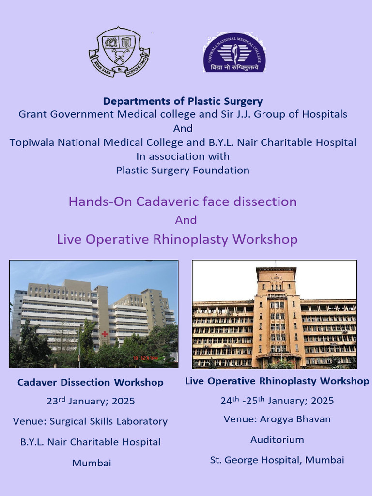 Rhinoplasty Jan 2025 Brochure | PDF | Plastic Surgery | Death