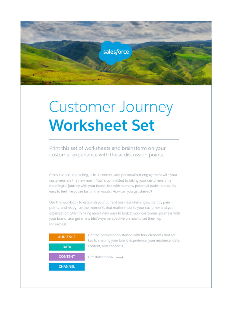 MC Customer Journey Worksheet Set | PDF | Customer Experience | Brand