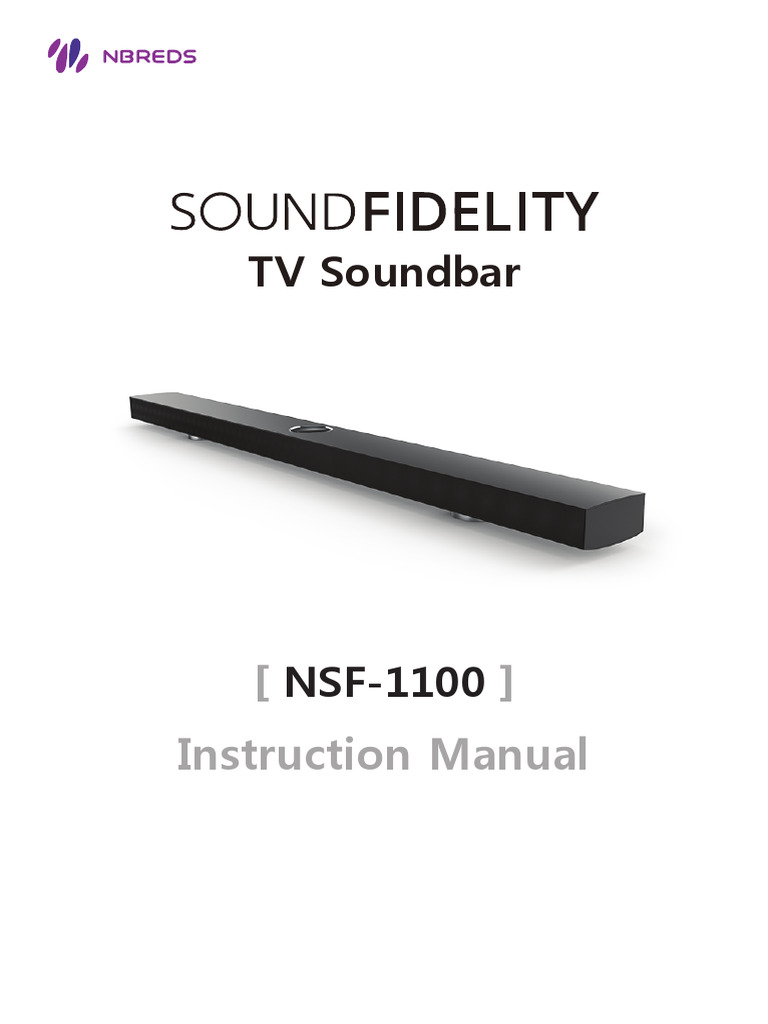 Sound Fidelity NSF1100 Manual v0.1 160411 Ko | PDF
