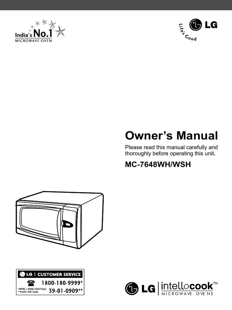 Microwave Oven Owner's Manual | PDF | Home | Food And Drink Preparation