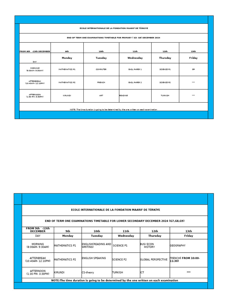 Lower Secondary 2024 - 2025 End of First Term Exams. | PDF | Science