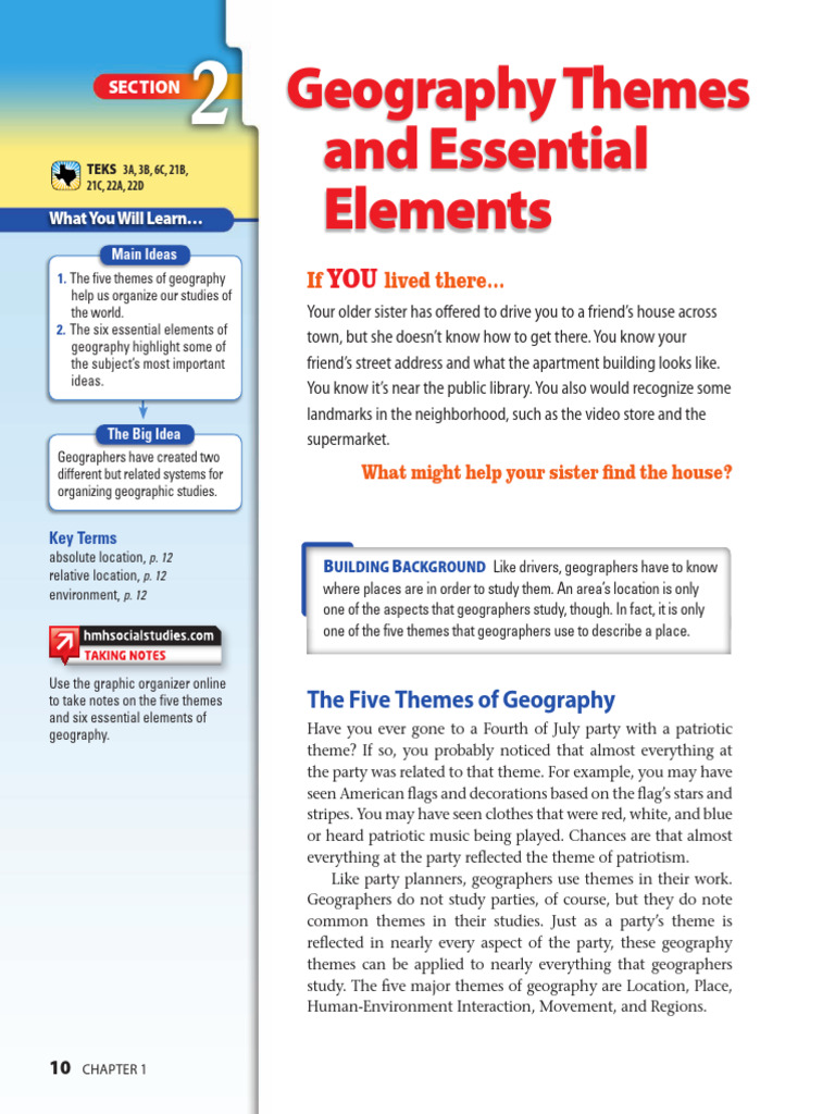 Chapter 1 Section 2 Reading | PDF | Geography | Natural Environment