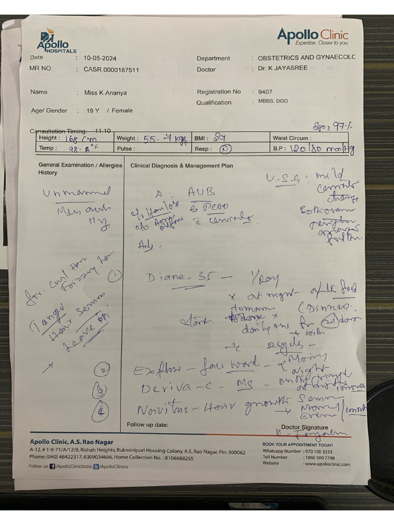 Ananya gynic reports | PDF