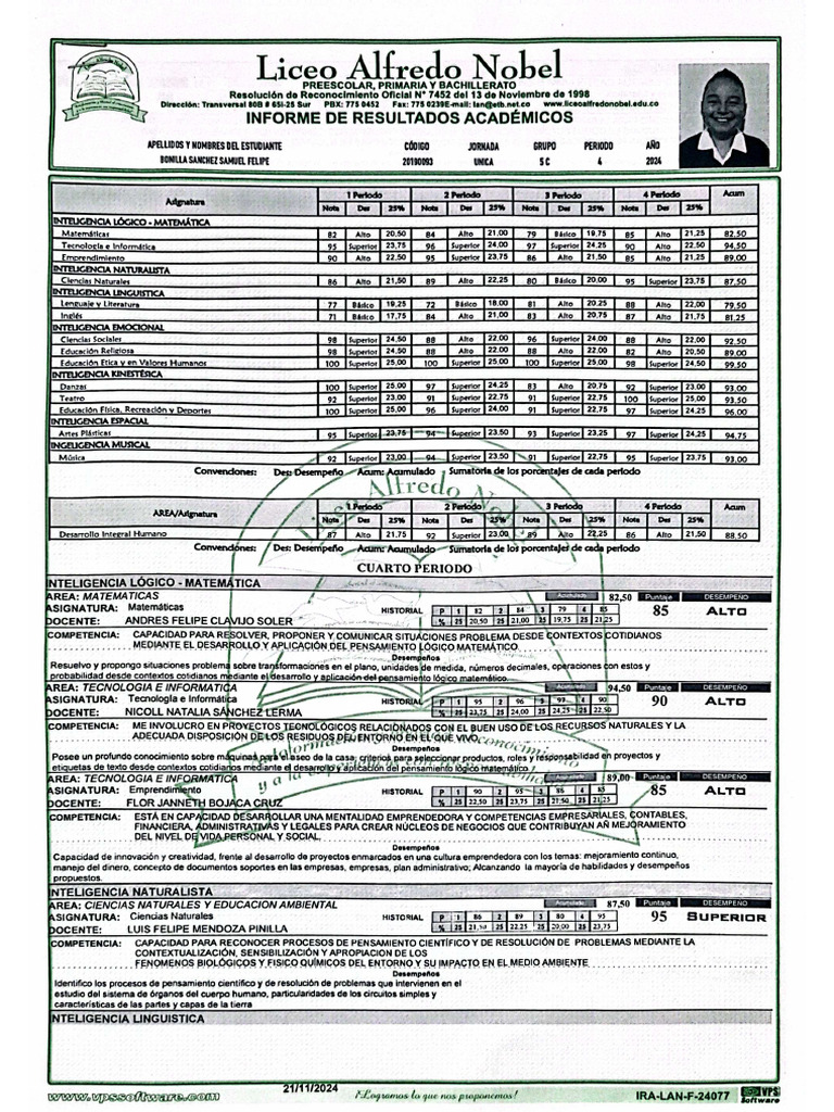 Boletín 4 Periodo 2024 | PDF