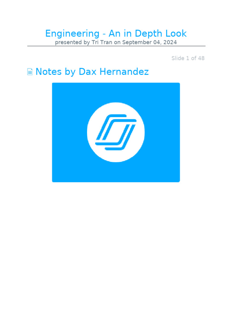 In-Depth Engineering Overview | PDF