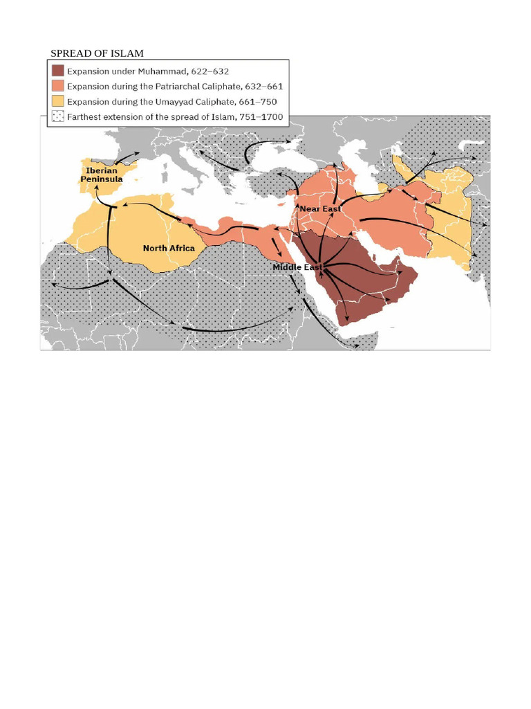 Map Spread of Islam | PDF