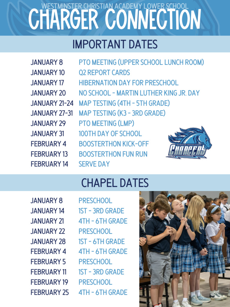 Important Dates at Westminster Academy | PDF