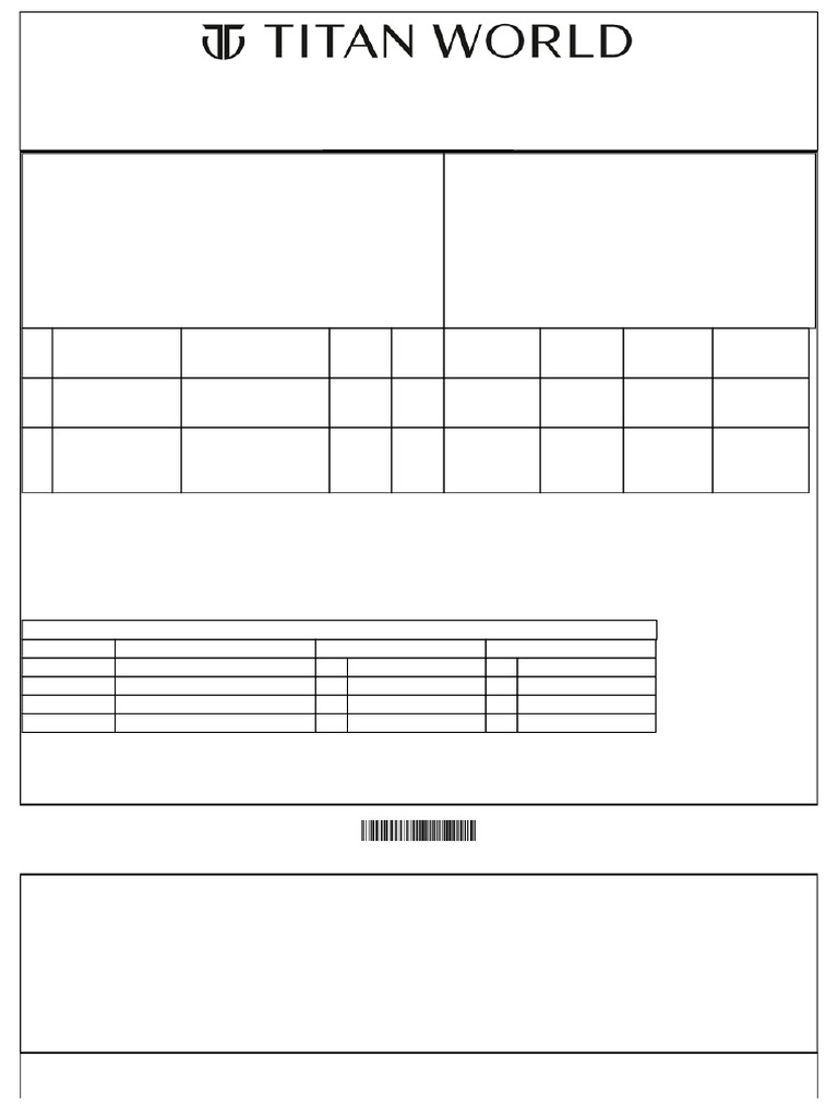 Titan Mechanical Watch Bill | PDF | Invoice | Payments