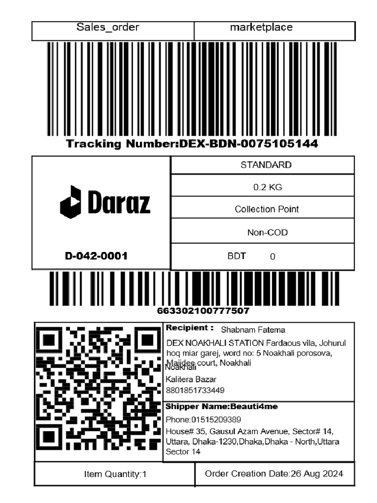 DZS-663302100777507 Label | PDF