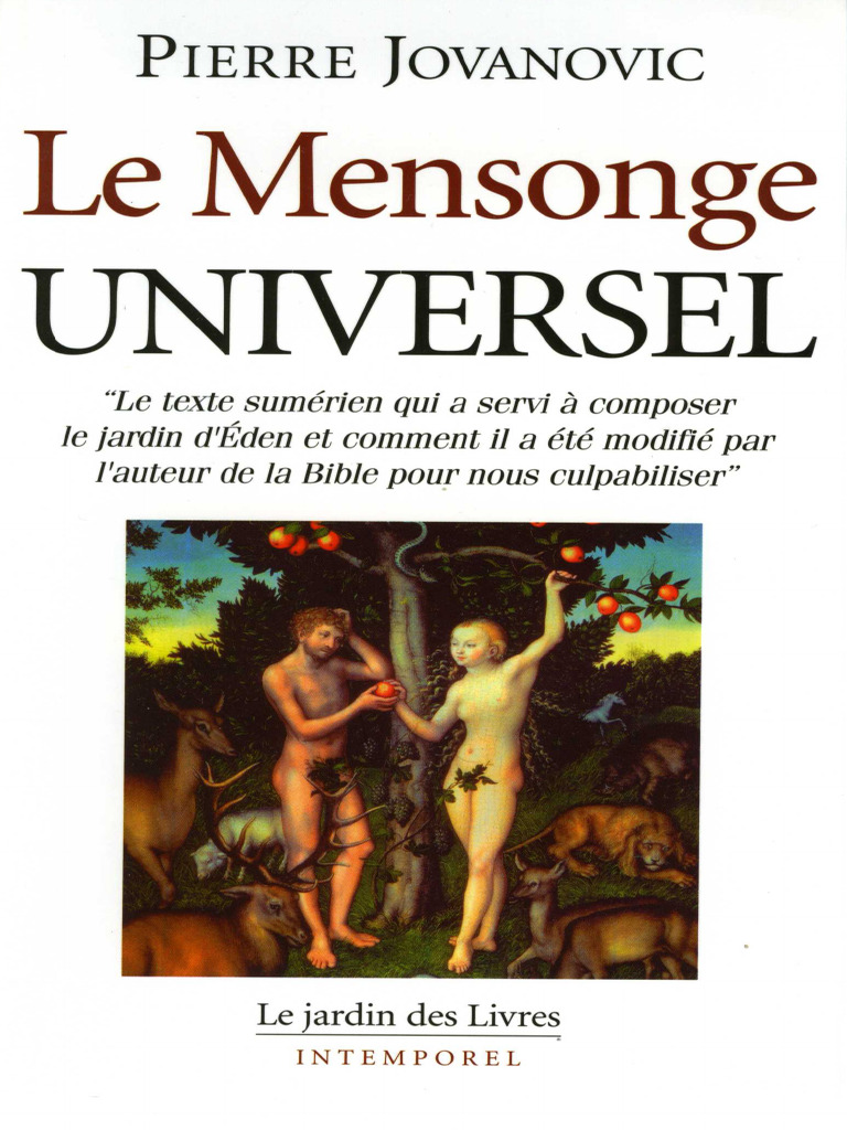 Le Mensonge Universel - Pierre Jovanovic | PDF