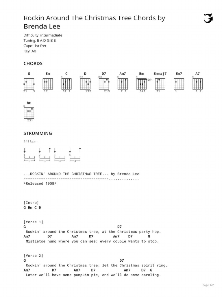 Rockin Around The Christmas Tree Chords | PDF