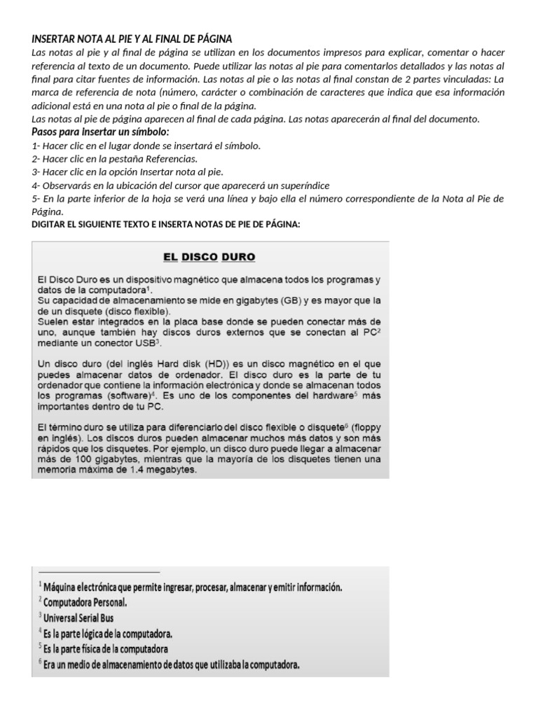 Cómo insertar notas al pie y finales | PDF
