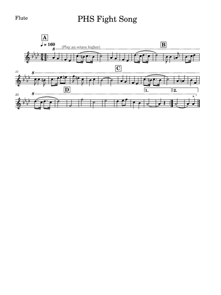 Falcon_Fight_Song_updated-Parts | PDF | Musical Instruments | Woodwind ...