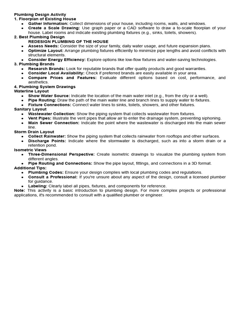 Plumbing Design Guide for Homeowners | PDF | Plumbing | Sanitary Sewer