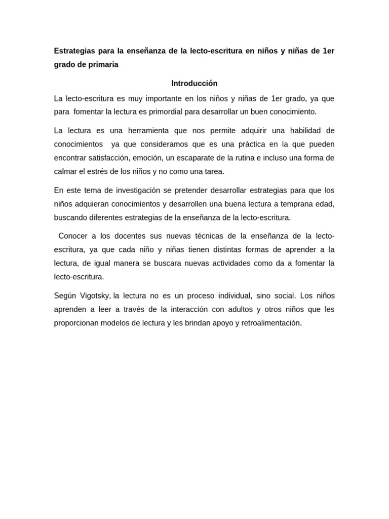 Estrategias para La Enseñanza de La Lecto | PDF