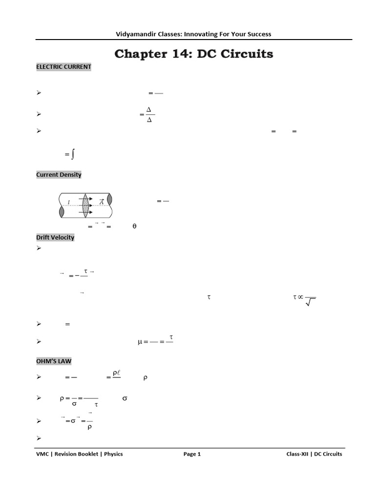 DC Circuits | PDF | Electric Current | Electrical Resistivity And Conductivity