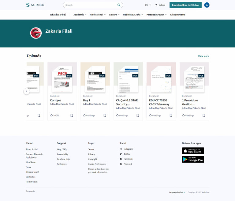 FireShot Capture 051 - Zakaria Filali (zakaria3filali) - Scribd - www.scribd.com | PDF
