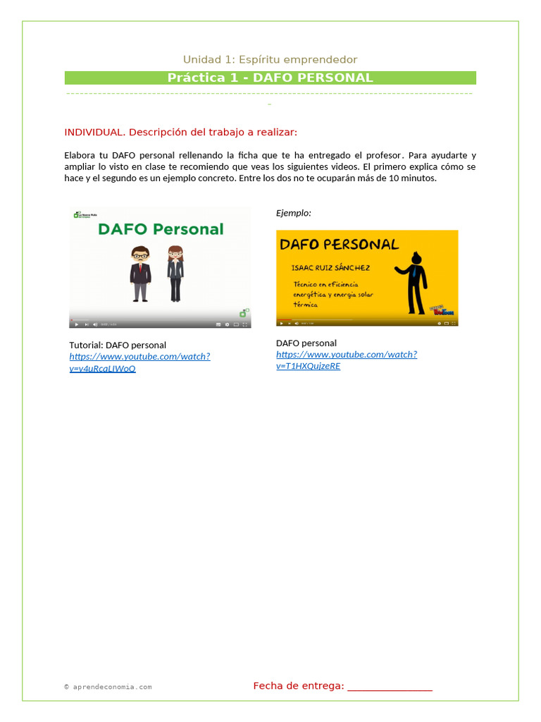 Práctica 1 DAFO personal | PDF