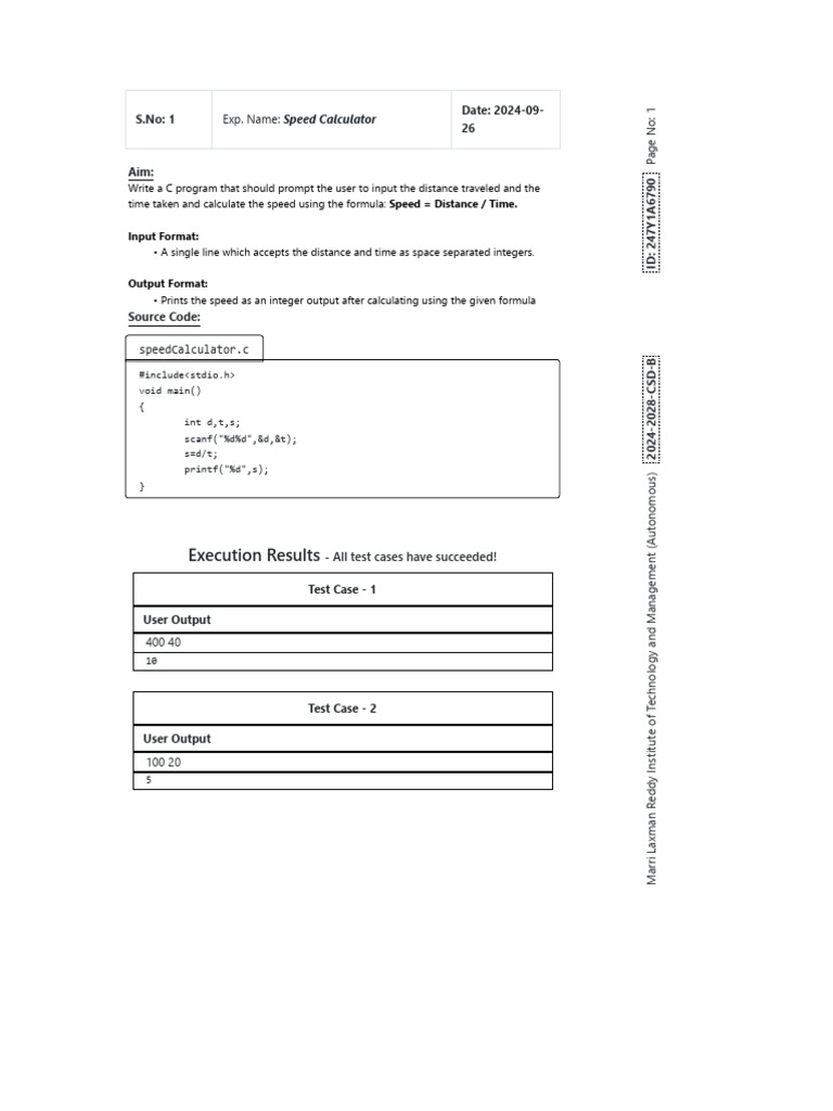 Lab Record Download | PDF | Fuel Economy In Automobiles | Fahrenheit