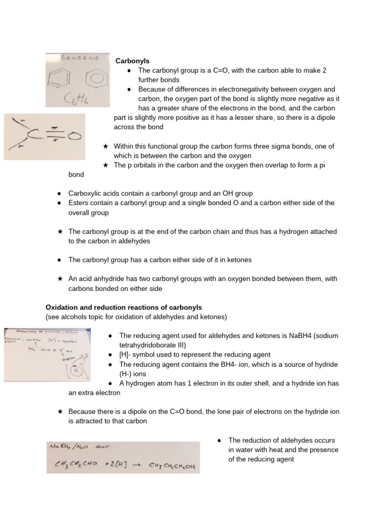 6.1.2 Carbonyl Compounds | PDF | Chemical Bond | Aldehyde