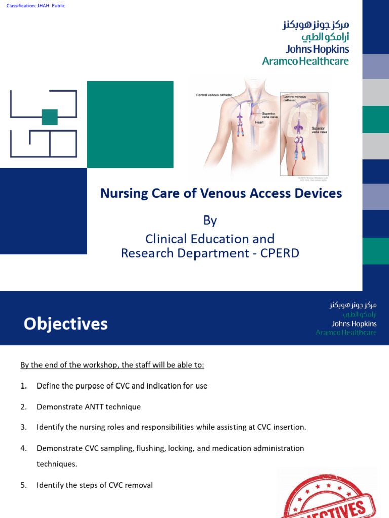 CVAD Central Venous Assective Devices | PDF | Medical Specialties ...