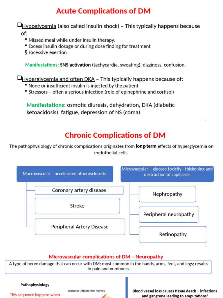 Diabetes Mellitus - Complications | PDF | Diabetes | Hyperglycemia