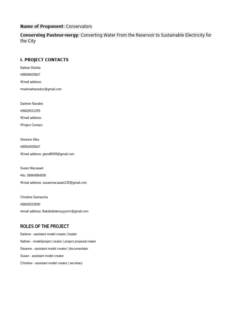 Earth Science Final Proposal 1 | PDF | Energy Development | Dam