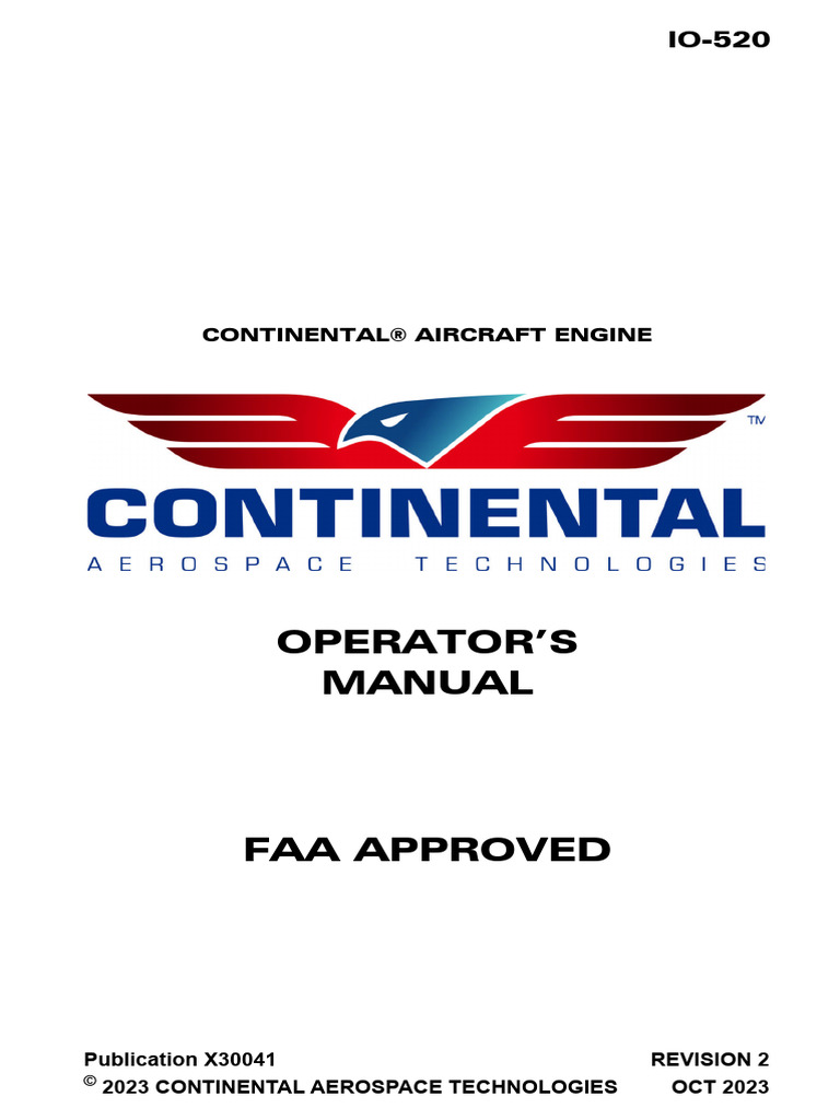 IO-520 Engine Operator's Manual | PDF | Throttle | Ignition System