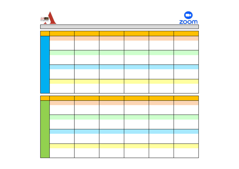ZOOM Timetable for STUDENTS | PDF