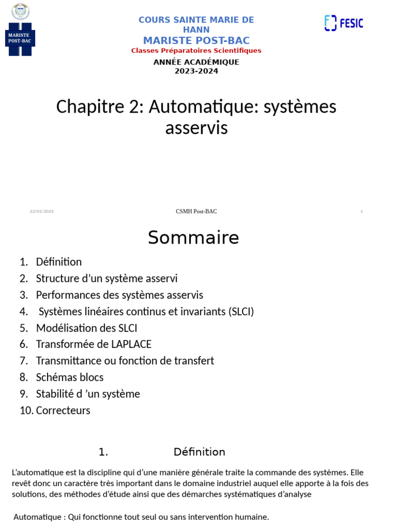 Cours2 Prepa2 | PDF | Régulation | Transformation de Laplace