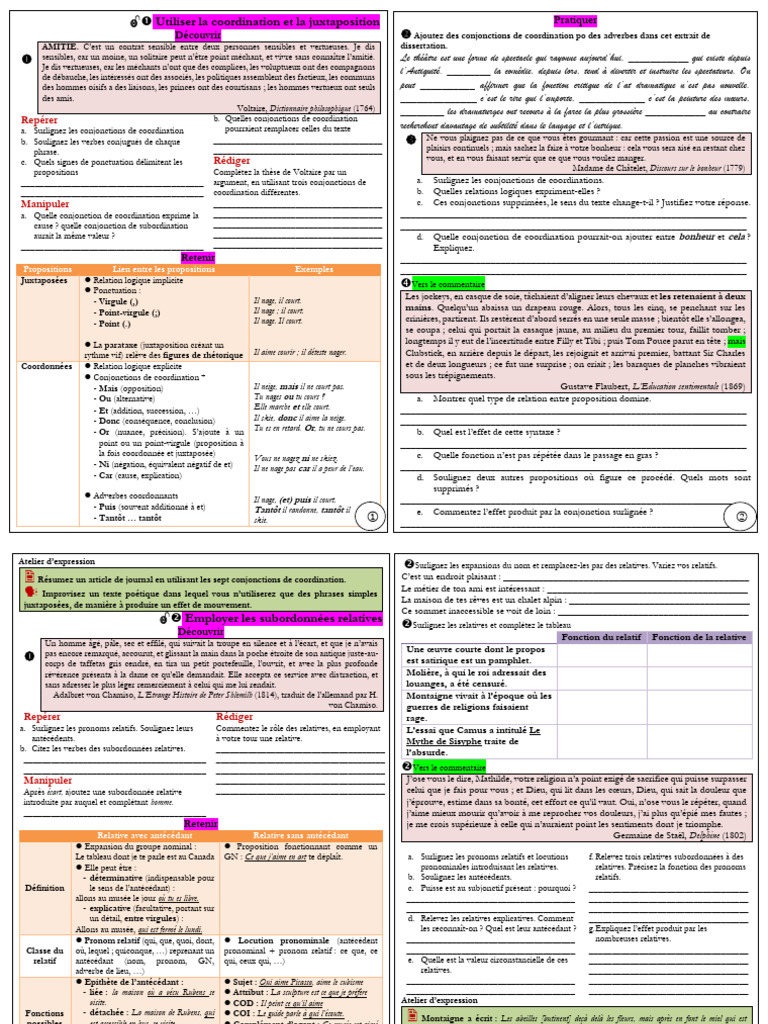 Livret de Grammaire | PDF | Clause | Mécanique du langage