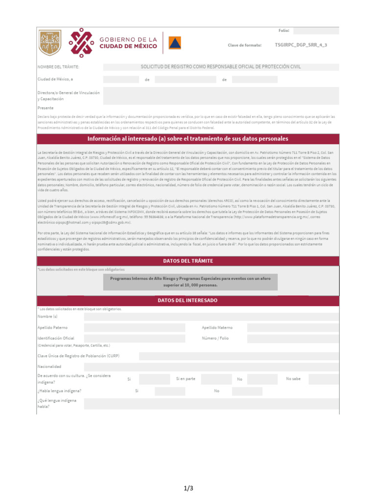 Tsgirpc DGP SRR 4 1 | PDF | México | Defensa Civil