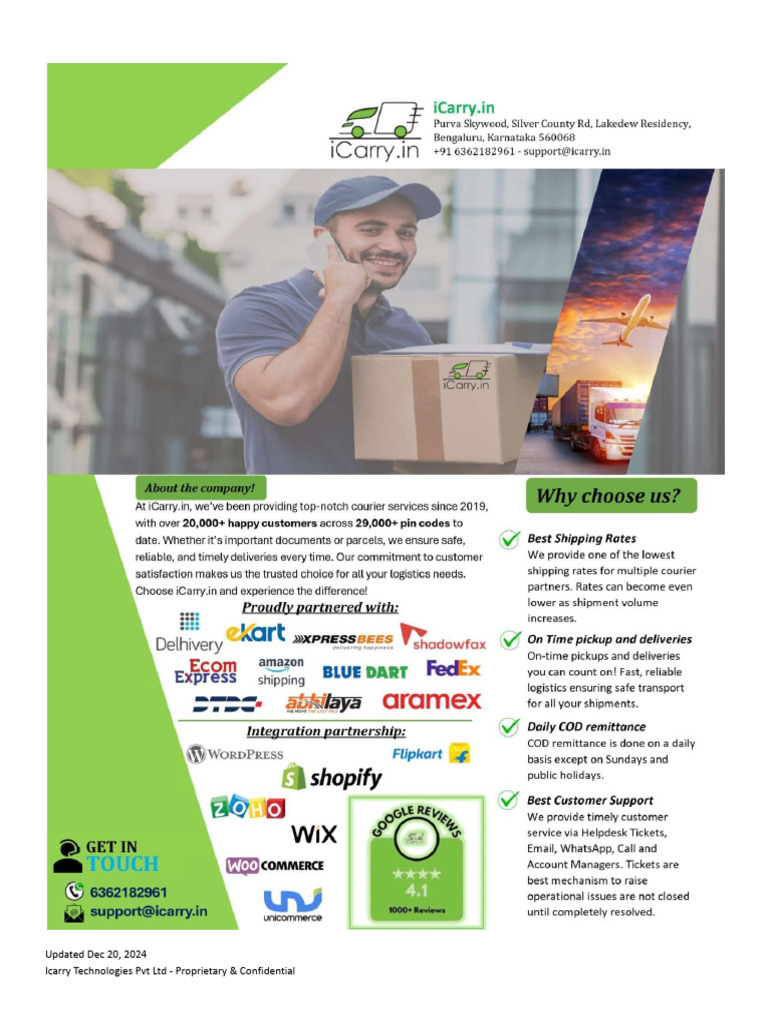 B2C and B2B Courier Rate Chart 2024 | PDF | Cargo | Payments