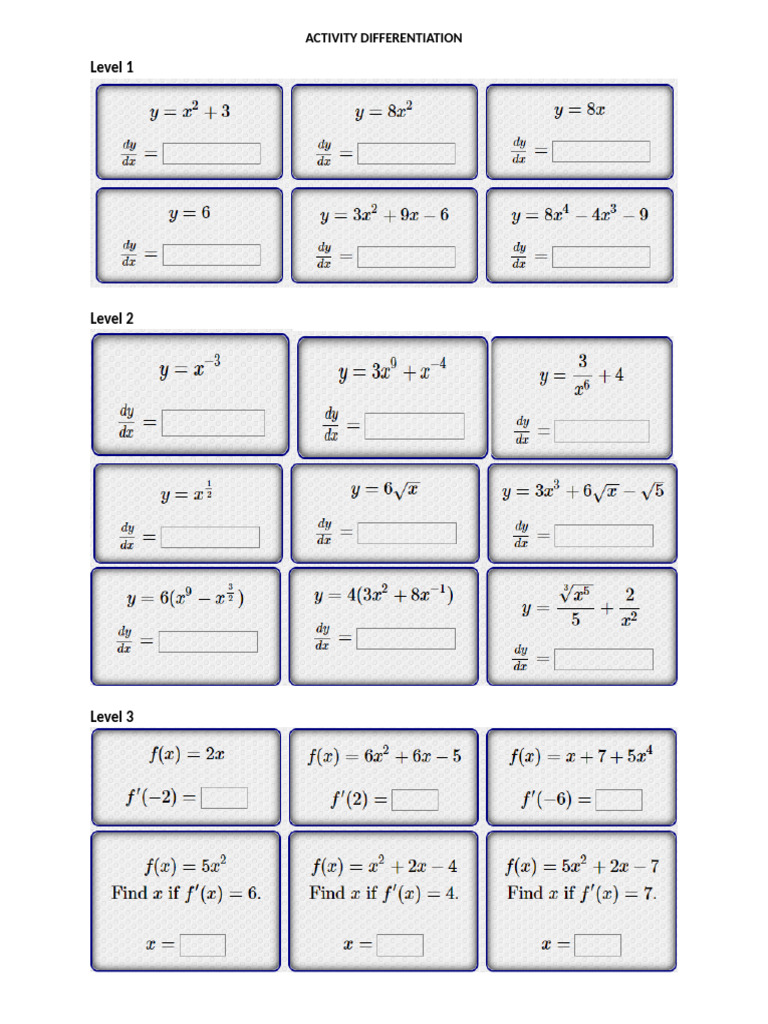 Activity Differentiation | PDF