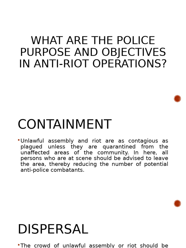 Police Tactics in Anti-Riot Operations | PDF | Police | Quarantine