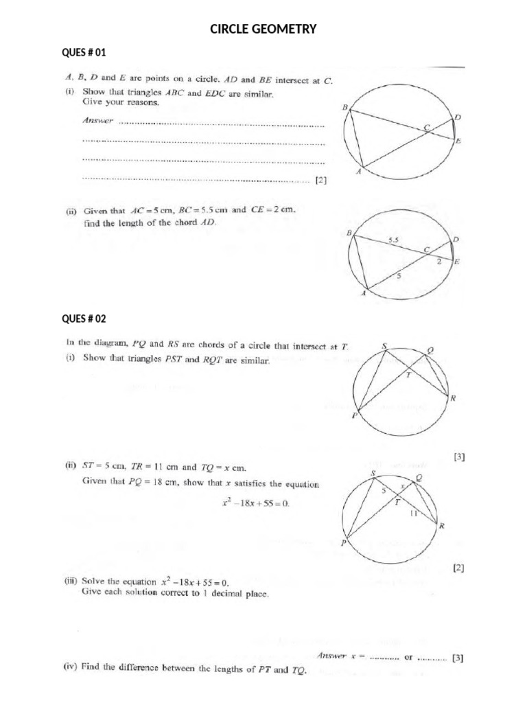 Circle Geometry | PDF