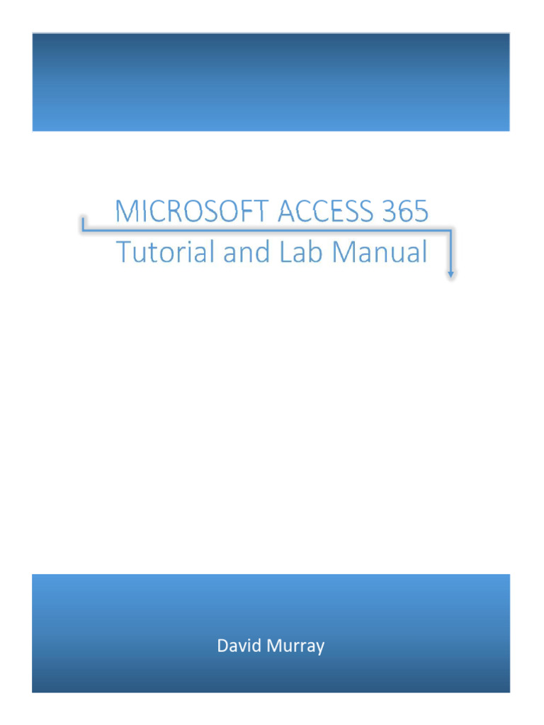 Access 365 Textbook | PDF | Databases | Microsoft Access