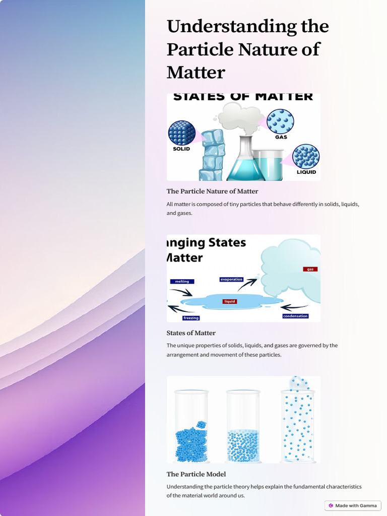 Understanding-the-Particle-Nature-of-Matter | PDF | Gases | Liquids