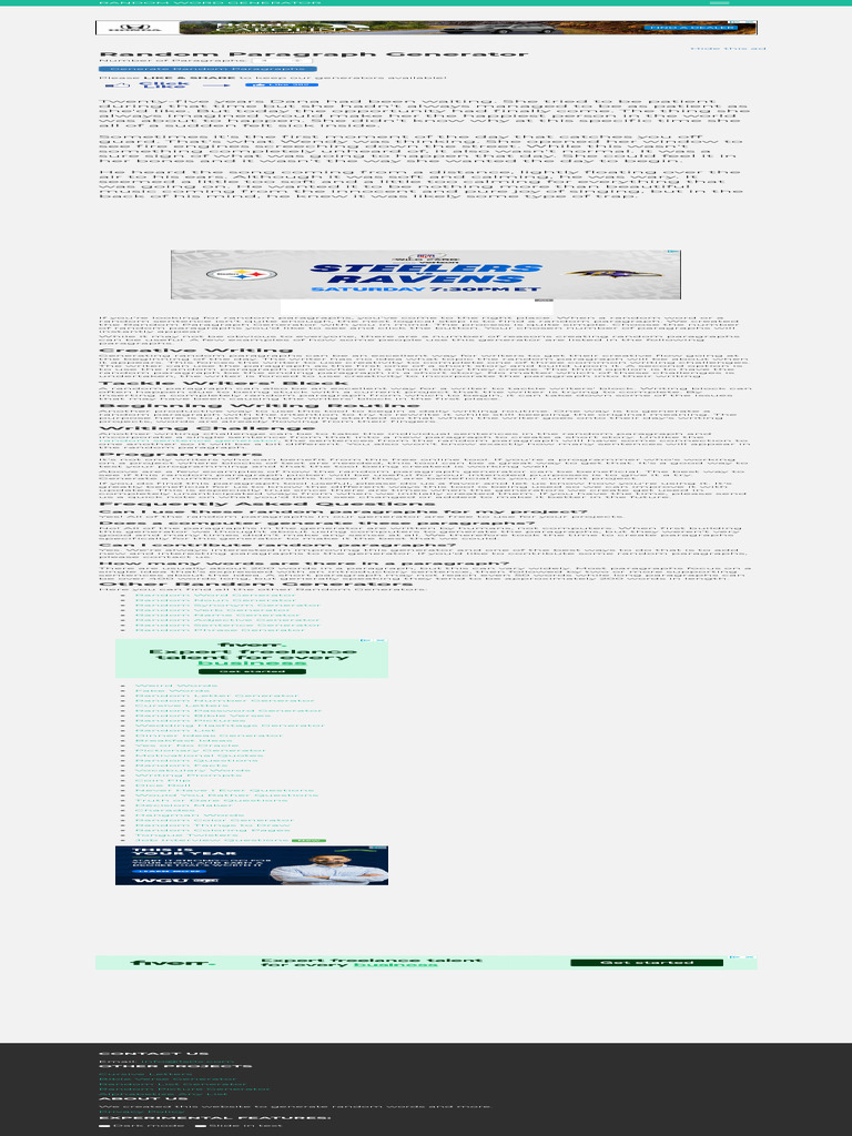 3 Random Paragraph Generator - 1000's of Random Paragraphs | PDF | Word ...