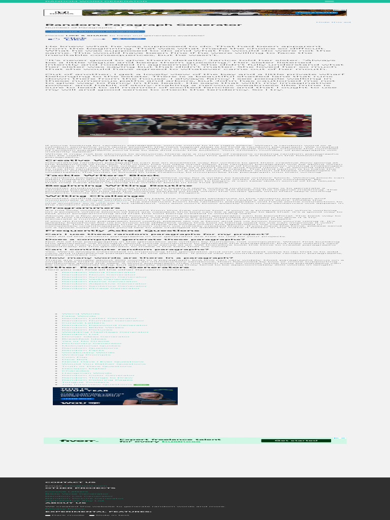 5 Random Paragraph Generator — 1000's of random paragraphs | PDF | Word ...