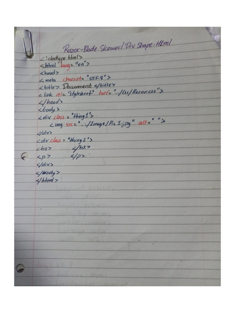 Razor Blade Skewed HTML | PDF